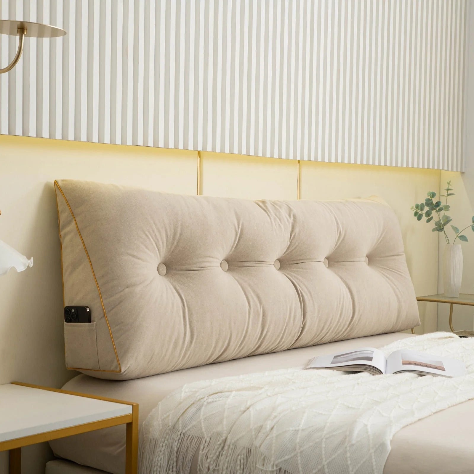 Luxury Chic Wedge HeaderBoard Pillow | The Pillow Home | Backrest Reading Pillow