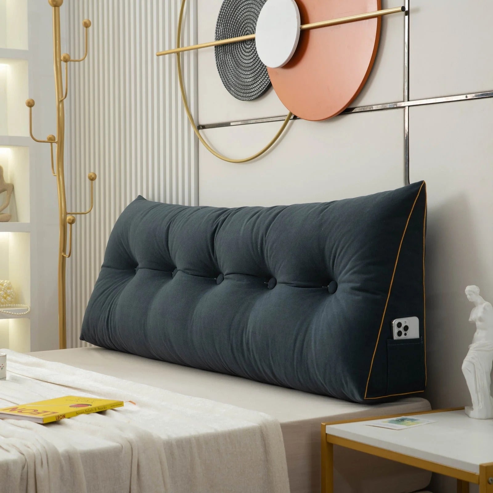 Luxury Chic Wedge HeaderBoard Pillow | The Pillow Home | Backrest Reading Pillow – The Pillow ...